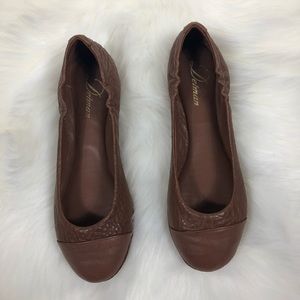 Delman Shoes | Cache Beige Studded Ballet Flats | Poshmark